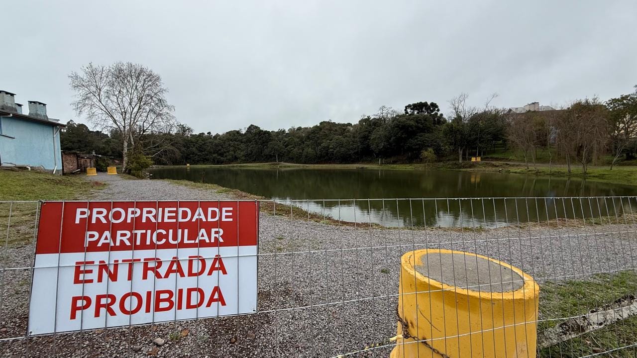 Lago Fasolo é fechado ao público após disputa judicial em Bento Gonçalves